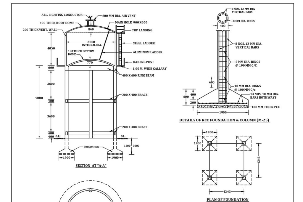 Construction of OHT (Overhead Water Tank) - SB SINGH CONSTRUCTION